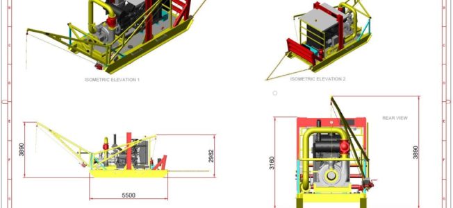 Dewatering Mine Pump Skid S2500 – All Fabrication Specialists